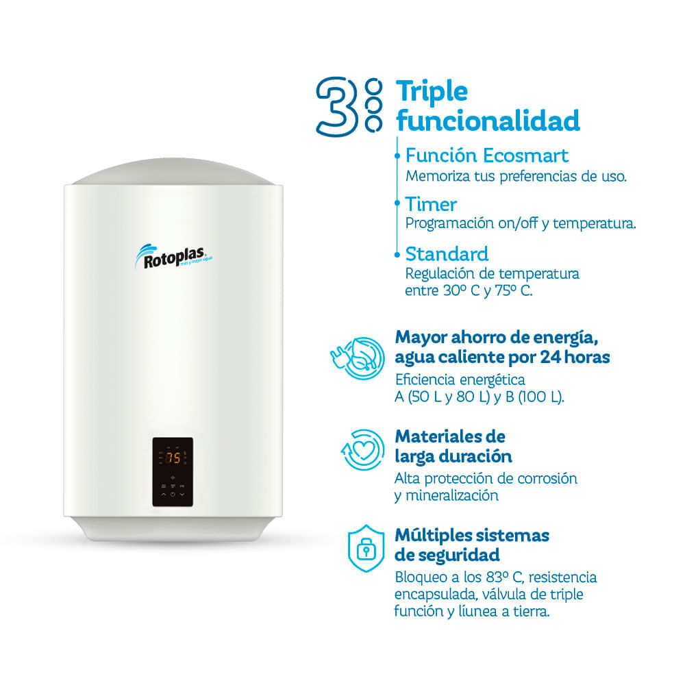 Terma Rotoplas de acumulación Ecosmart Wifi 50L | Compara precios con ...