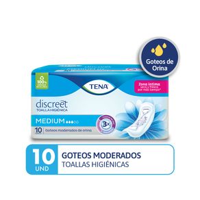 Toalla para Incontinencia Tena Discreet Medium 10un a S/ 9.30