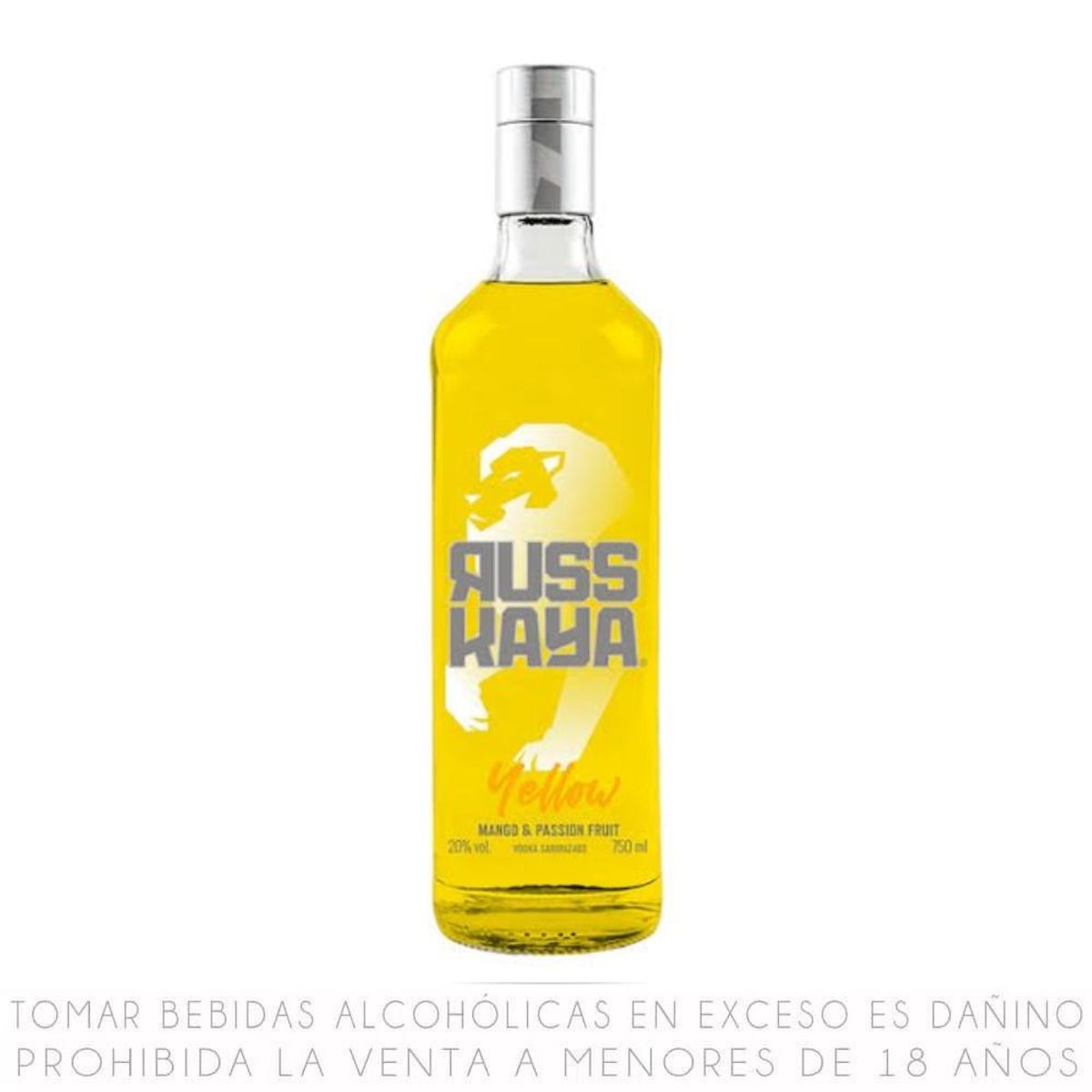 Vodka RUSSKAYA Yellow Botella 750ml | DRINKYN Perú